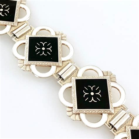 Exquisite Enamelled Silver Bracelet By Aksel Holmsen