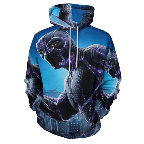 Black Panther Hoodie 3d Print Pullover Hooded Long Sleeve Sweatshirts