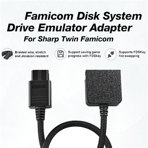 Famicom Disk System Drive Emulator Adapter Cable For Sharp Twin Famicom