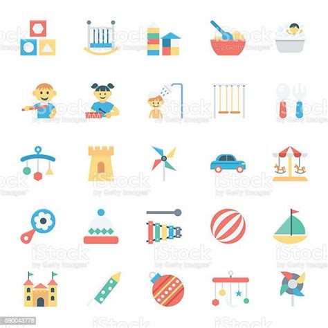 아기와 아이 색깔 벡터 아이콘 3 0명에 대한 스톡 벡터 아트 및 기타 이미지 0명 기념일 벡터 Istock