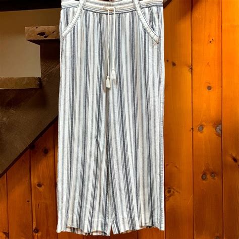 Rewind Pants And Jumpsuits Poolside Flowy Pullon Linenrayon Pants By