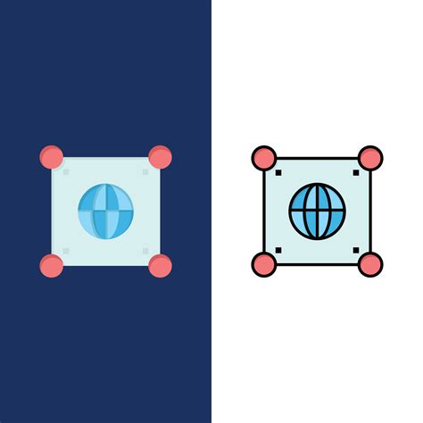 Globe Global World Science Icons Flat And Line Filled Icon Set Vector Blue Background 13158100