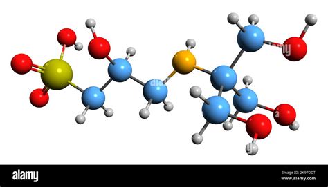 3d Image Of Buffer Tapso Skeletal Formula Molecular Chemical