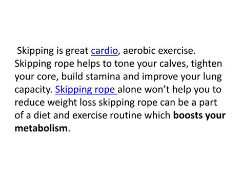 Ppt 10 Amazing Health Benefits Of Skipping Rope Powerpoint