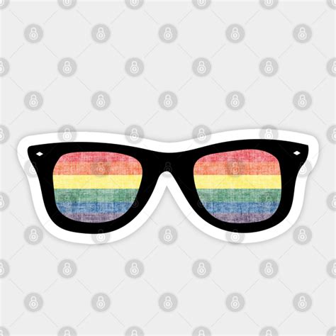 Pride Flag Sun Glasses Design Pride Flag Sticker Teepublic