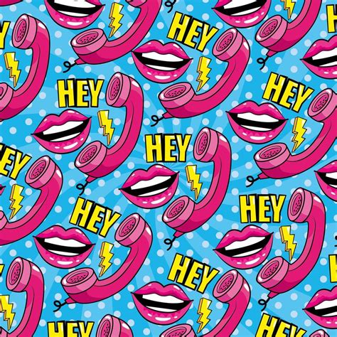 Pop Art Style Pattern Background 1338974 Vector Art At Vecteezy