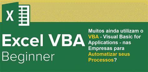 Programação Global® Muitos Ainda Utilizam O Vba Visual Basic For Applications Nas Empresas
