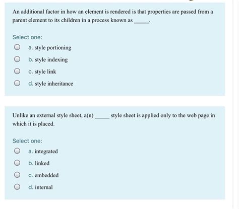 Solved An Additional Factor In How An Element Is Rendered Is