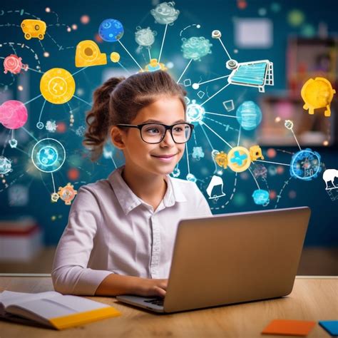 Premium Photo A Student Learn To Use Technology