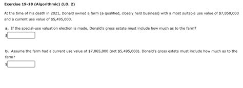 Solved Exercise Algorithmic LO At The Time Of Chegg Com