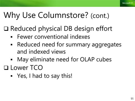 ppt sql server 2012 columnstore indexes powerpoint presentation