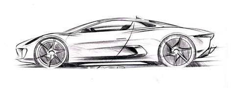 Jaguar C X75 Design Sketch Car Design Car Design Sketch Supercar Design