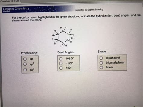 Solved For The Carbon Atom Highlighted In The Given