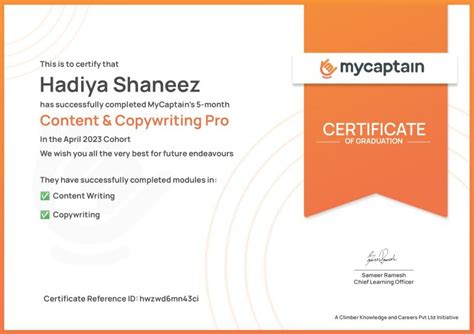 Hadiya Nabi On Linkedin Mycaptain Contentandcopywriting