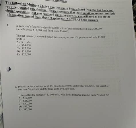 Solved W Questions The Following Multiple Choice Questions Chegg