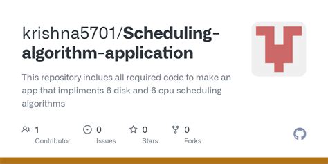 Github Krishna5701scheduling Algorithm Application This Repository
