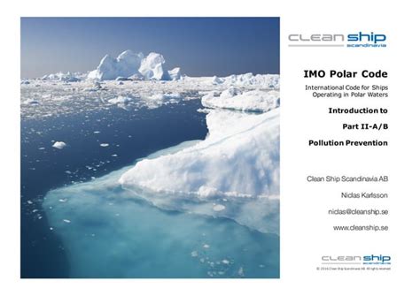 Imo Polar Code Environmental Factors And Regulations Pdf