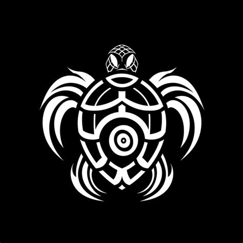 Premium Photo Powerful Turtle Tribe Emblem Logo With Turtle Shell And