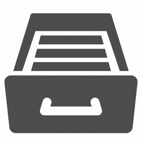Archive Business Cabinet Drawer Files Office Icon Download On