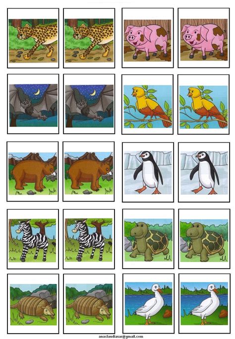 Juego De Memoria Visual Para Niños ¡une Las Parejas Iguales