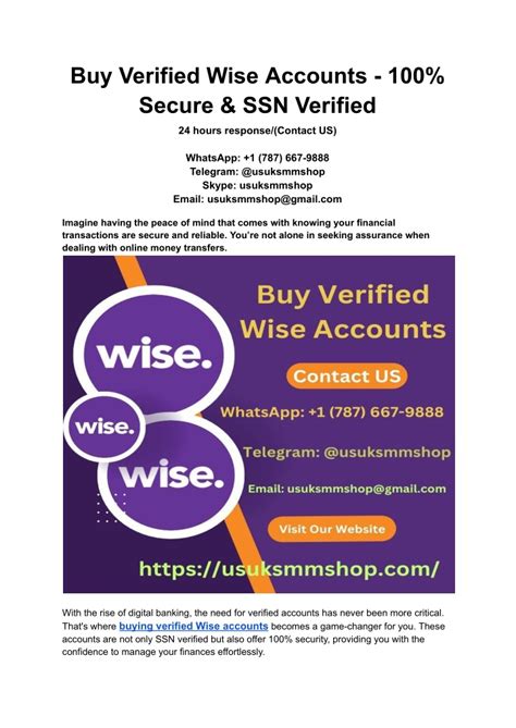 Ppt Buy Verified Wise Accounts 100 Secure And Ssn Verified Powerpoint Presentation Id 14239708