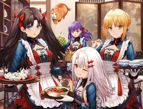 Artoria Pendragon Saber Tohsaka Rin Illyasviel Von Einzbern And