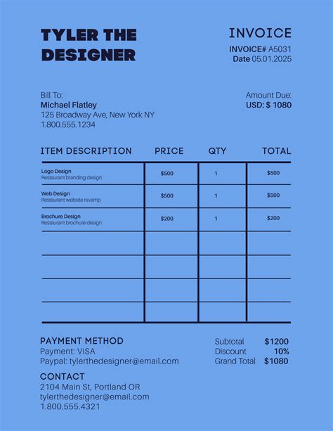 Invoice 01 Customizable Invoice Template Shutterstock
