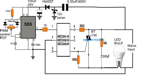 Dimmer Circuit For Led Bulbs Electronic Circuit Projects