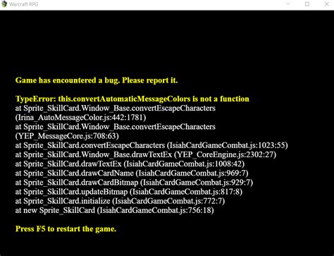 Bug Report Card Game Combat RPG Maker MV MZ Plugin Community Itch Io
