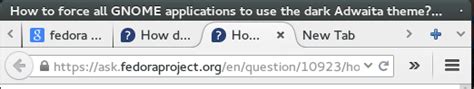 How Can I Make Fedora 20 Use The Dark Theme For All Applications