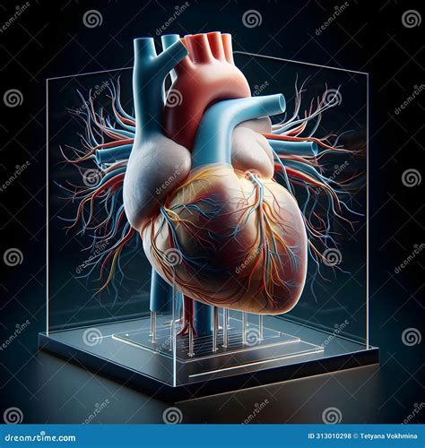 3d Anatomically Detailed Human Heart Model Stock Image 313010233