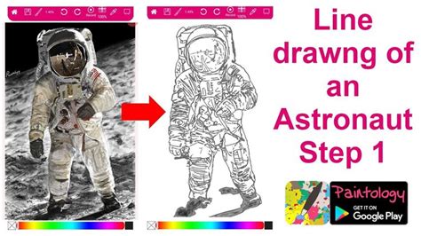 Draw A Realistic Astronaut Fun Tutorials With Paintology Realistic Drawings Realistic