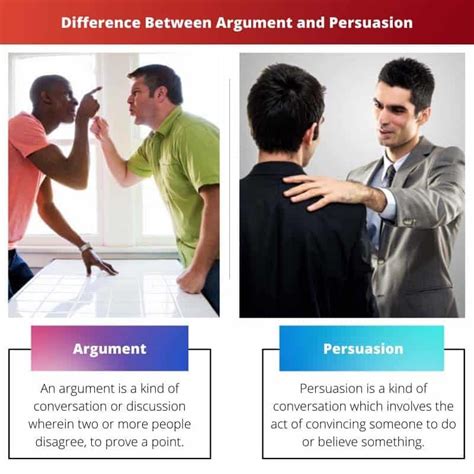 Argument Vs Persuasion Difference And Comparison
