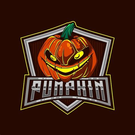 Premium Vector Pumpkin Esport Logo Pumpkin Head Mascot Logo Design Vector Illustration Template
