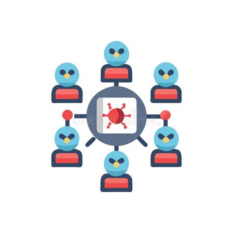 botnet icon for cybersecurity awareness stock illustration