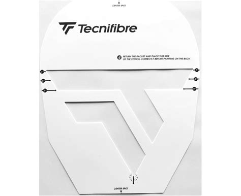Tecnifibre Squash Racquet Logo Stencil Card Au