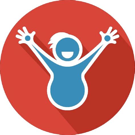 Excited Person With Raised Hands Icon Premium Ai Generated Vector