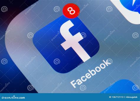 Значок применения Facebook редакционное стоковое фото изображение