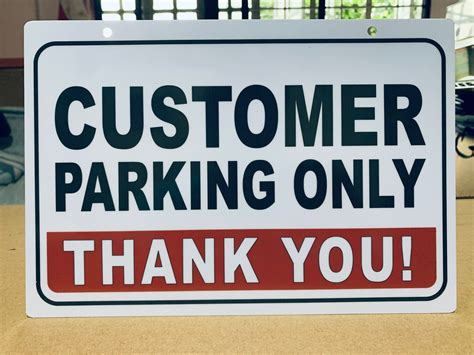 Customer Parking Only Pvc Wall Signage X Inches Lazada Ph
