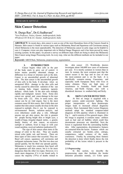 Skin Cancer Detection Pdf