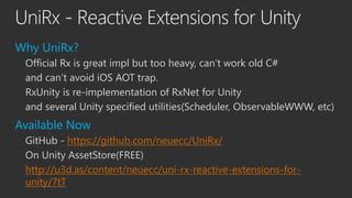 UniRx Reactive Extensions For Unity EN PDF