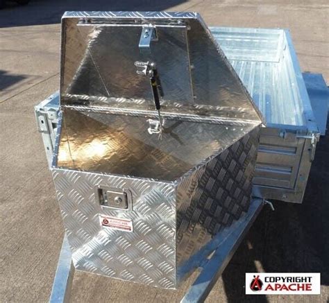 Large Lockable Aluminium Metal Top Opening Tool Box Apache Trailers