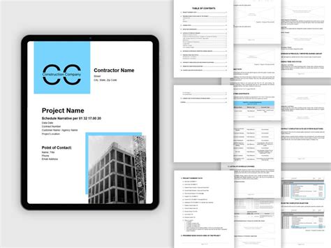 Construction Schedule Narrative Templates Cpm Ss