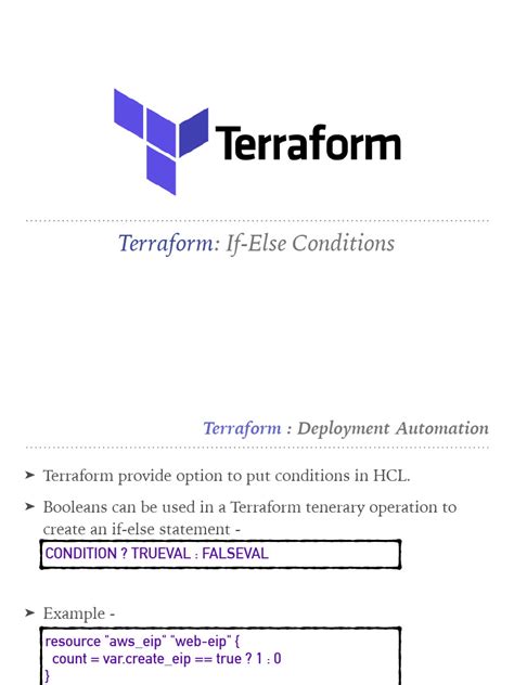 11 Condition Statements In Terraform Pdf
