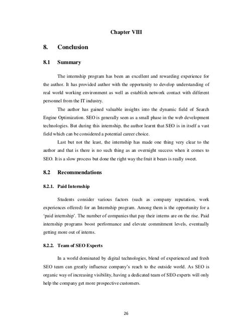 Bsc Csit Final Year Internship Experience Report On Seo