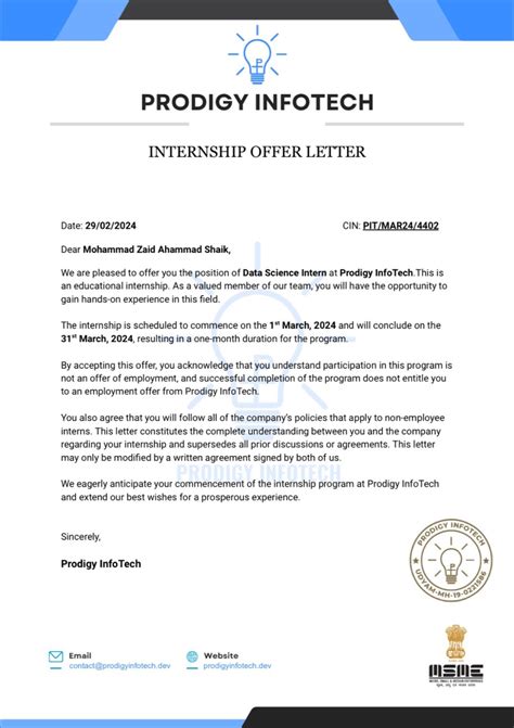 Mohammad Zaid Ahammad Shaik On Linkedin Datascience Internship Excitedtolearn