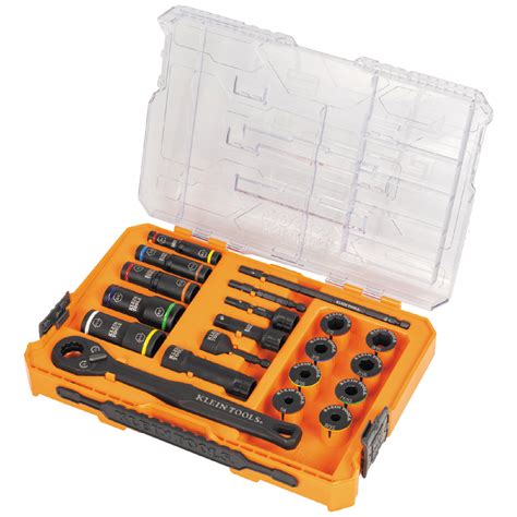 Knect™ Impact Pass Through And Deep Well Flip Socket Set 20 Piece 65240 Klein Tools