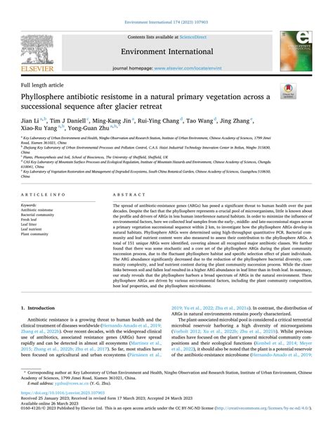 pdf phyllosphere antibiotic resistome in a natural primary vegetation