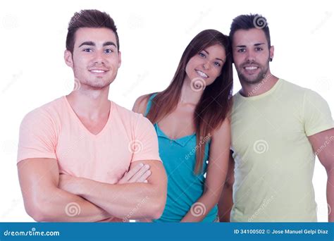 Mooi Meisje Met Twee Knappe Jongens Stock Foto Image Of Glimlach Persoon