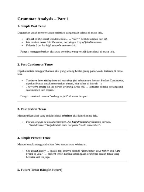 Grammar Analysis Pdf